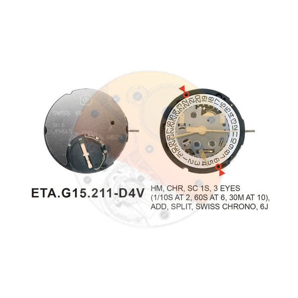 Movimiento ESA G15.211 cal.4 – Fornitura Sol
